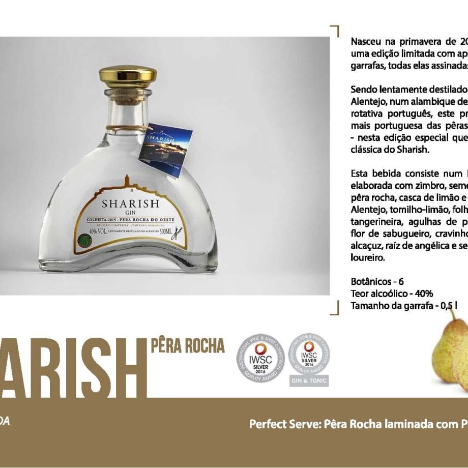 Gin Sharish Pera rocha 500ml | Whiskypedia
