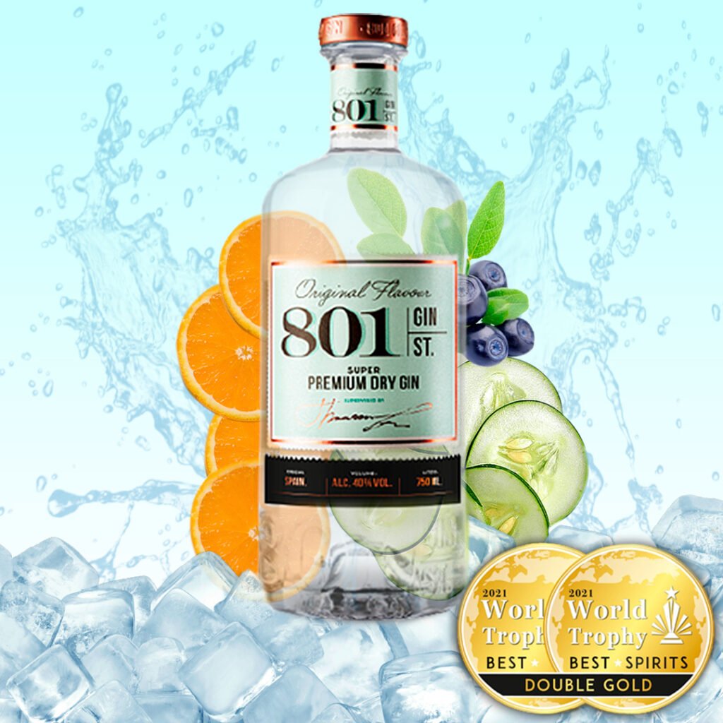 Gin 801 Premium Dry 750ml | Whiskypedia