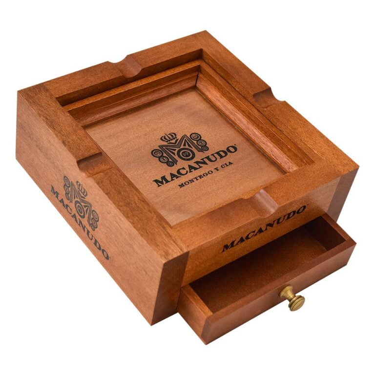 Macanudo Hyde Park Cafe (x6) con cenicero de madera | Whiskypedia