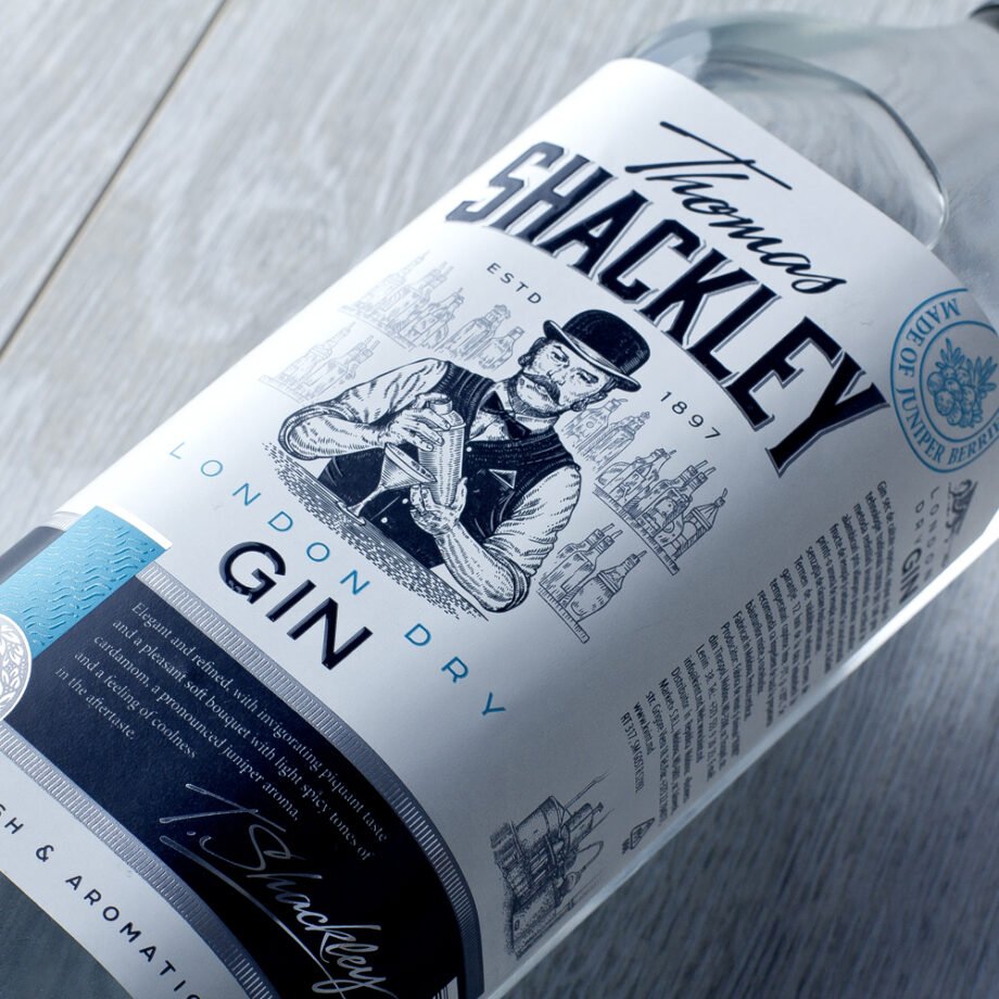 Thomas Shackley London Dry Gin 500ml (45%) | Whiskypedia