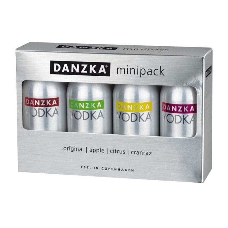 Vodka Danzka Mini Pack 4 unidades de 50ml | Whiskypedia